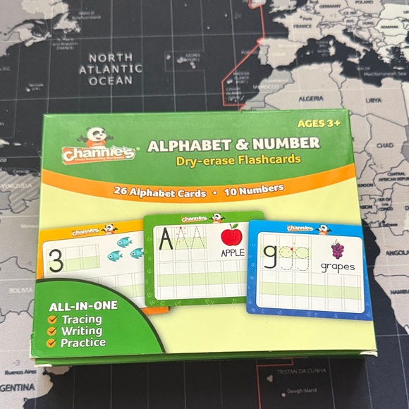 channies | Toys | Alphabet Number Dryerase Flashcards Green | Poshmark